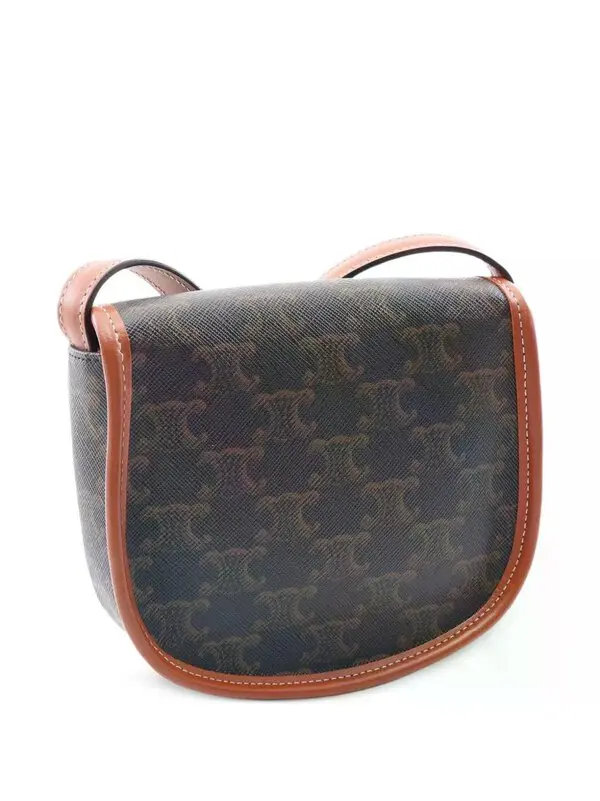 Celine 2010s Triomphe Mini Besace Shoulder Bag - Brown