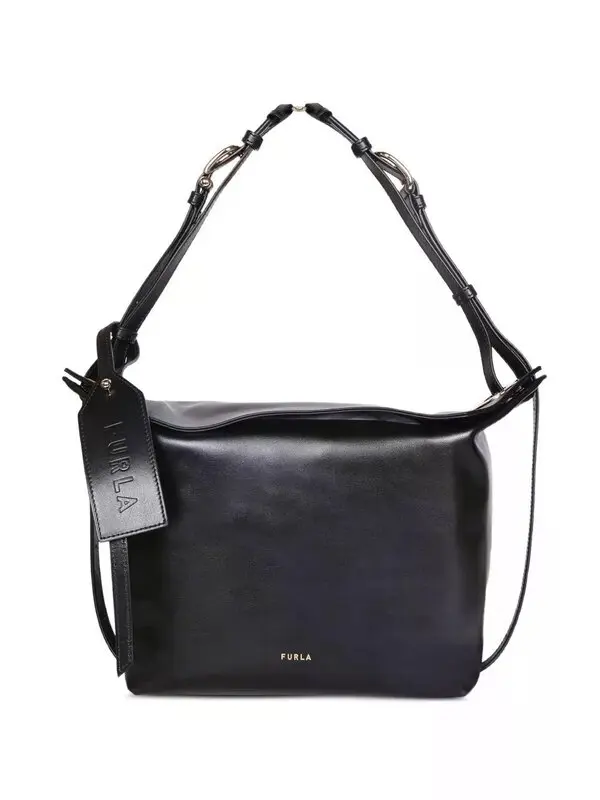 Furla Logo-print Leather Backpack - Black