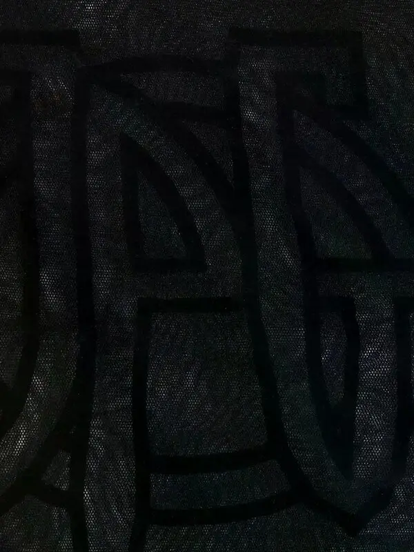 JEAN PAUL GAULTIER Logo-appliqué Mesh Maxi Dress