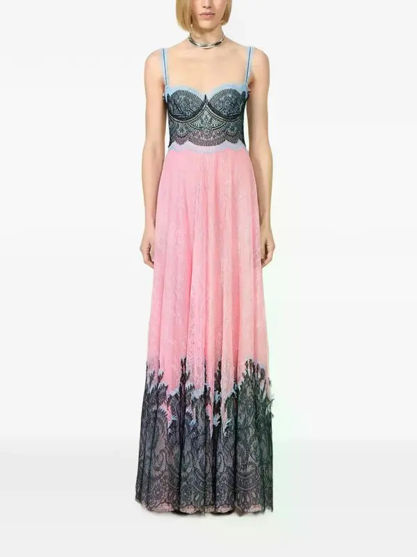 Costarellos Gallie Chantilly Lace Gown - Pink