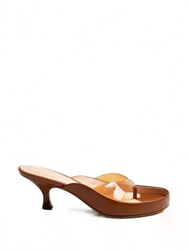 Chloé Junie Transparent Sandals - Brown