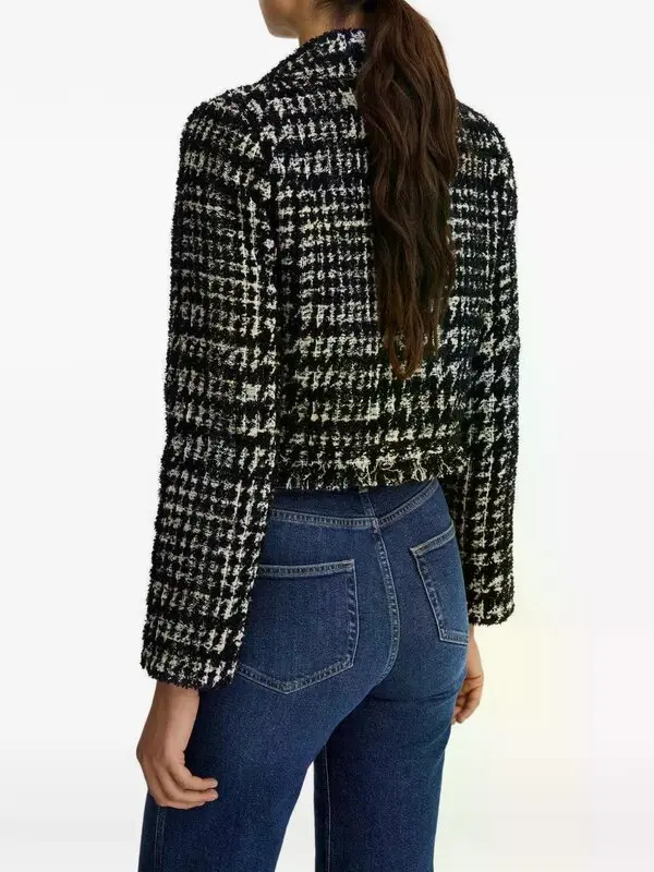 Smythe Bouclé-knit Frayed-edge Jacket
