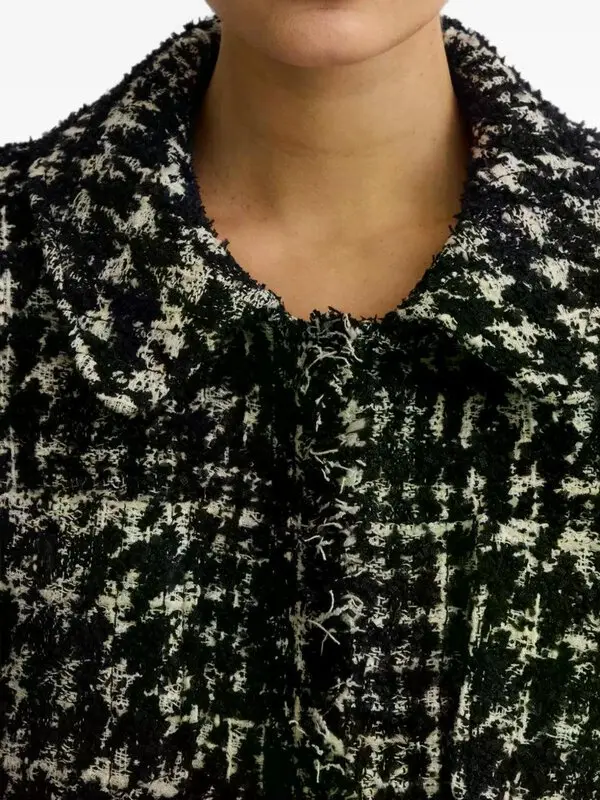 Smythe Bouclé-knit Frayed-edge Jacket
