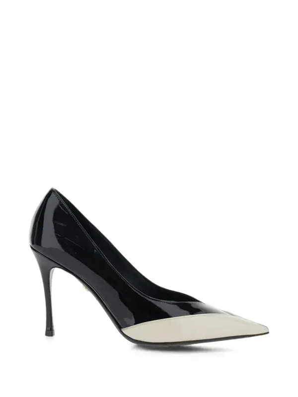 FERRAGAMO Two-tone Pointed-toe Pumps - Black