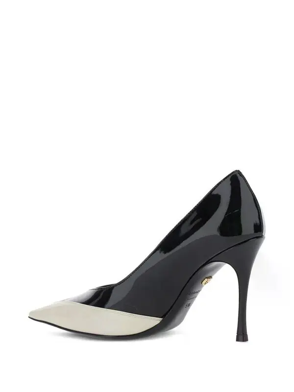 FERRAGAMO Two-tone Pointed-toe Pumps - Black