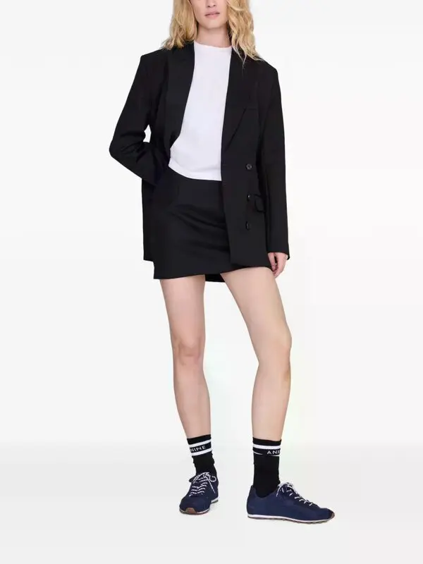 ANINE BING Sully Sporty Socks And White Stripe - Black