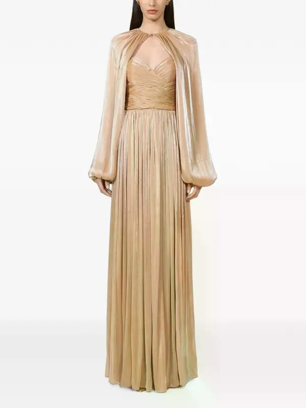 Costarellos Sireen Pleated Gown