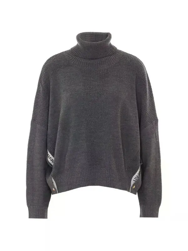 Liu Jo Roll-neck Side-slit Sweater