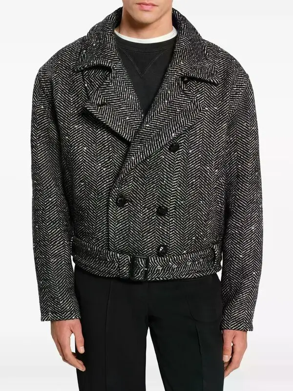 Isabel Marant Étoile Ethan Herringbone-pattern Belted Coat