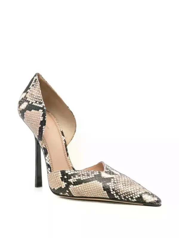 Victoria Beckham Angle D'orsay Snake-print Pumps