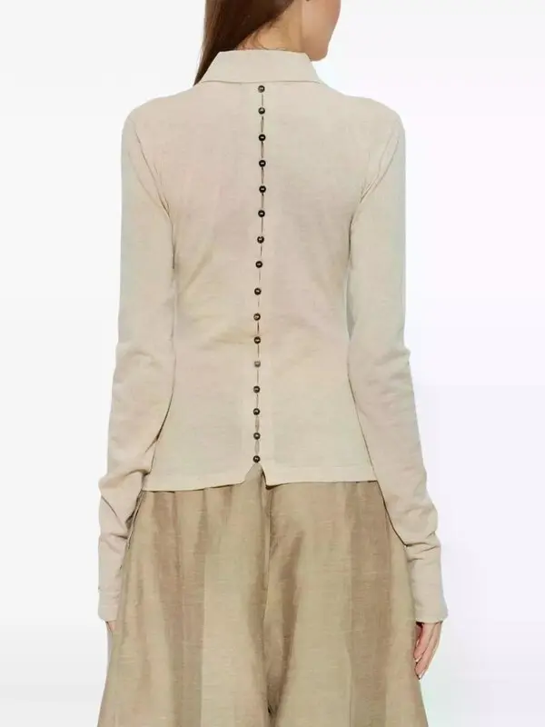 Jacquemus The Merino Long-sleeve Polo Shirt - Neutrals