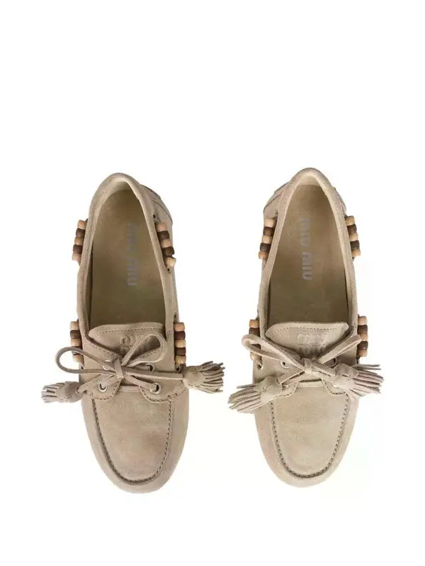 Miu Miu Tassel-embellished Wooden-bead Loafers