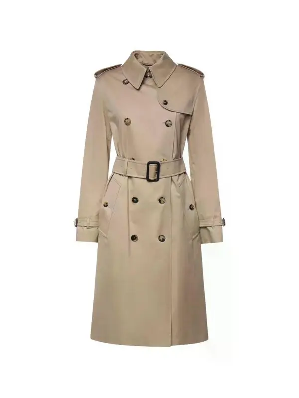 Burberry Long Gabardine Lakefield Trench Coat - Neutrals