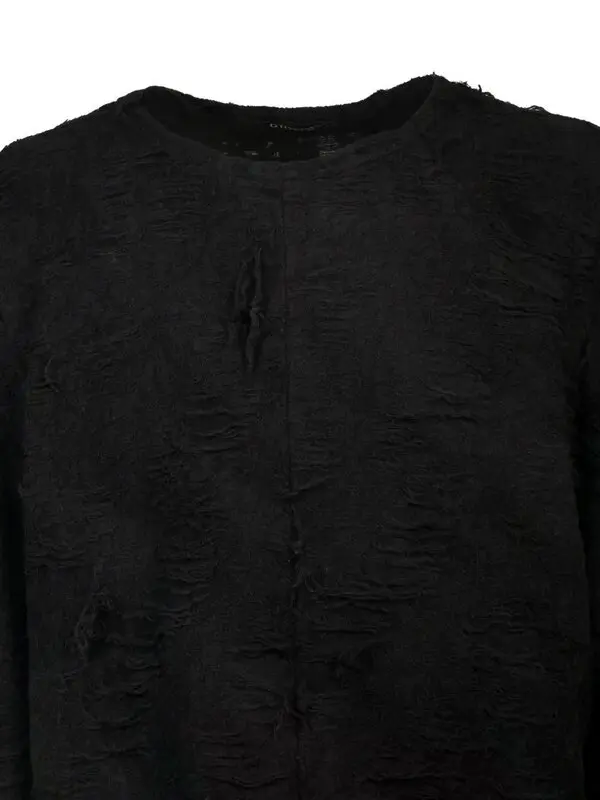 D HYGEN Distressed Jacquard-woven T-shirt