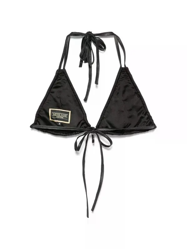 MITILIANE COUTURE Alligator-effect Halterneck Bikini