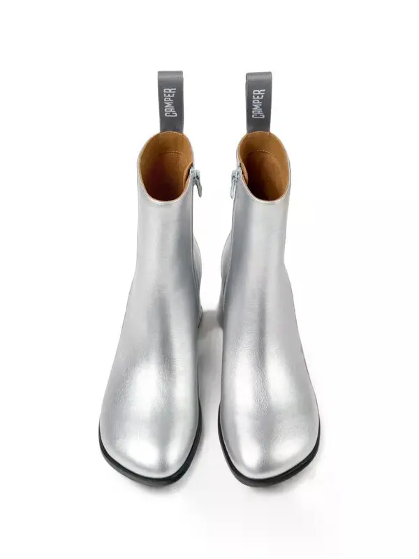 Camper Kora Ankle Boots - Silver