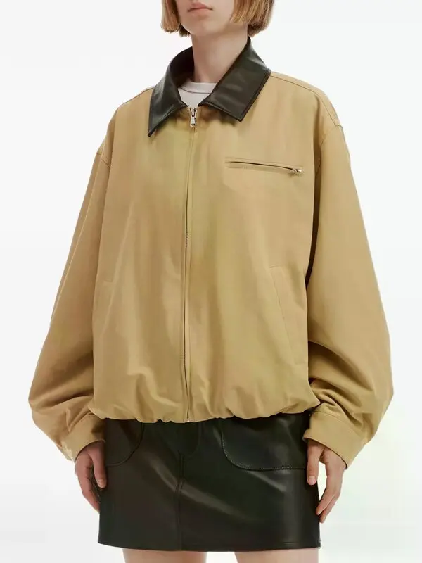 B+AB Contrast-collar Zip-up Jacket
