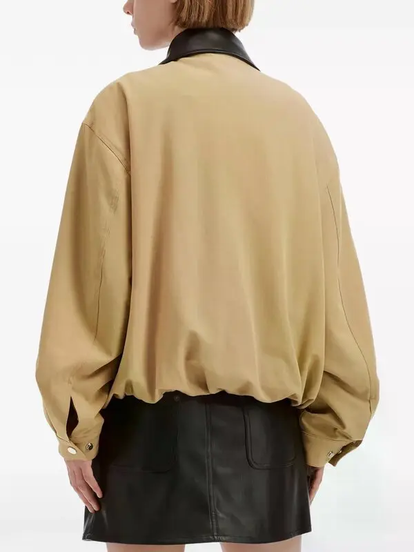 B+AB Contrast-collar Zip-up Jacket