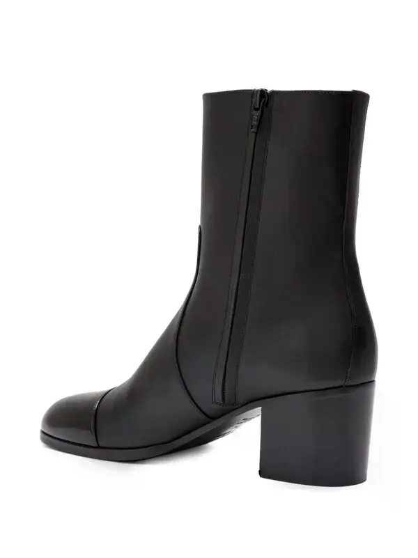 Valentino Garavani Vlogo Signature Cap-toe Ankle Boots - Black
