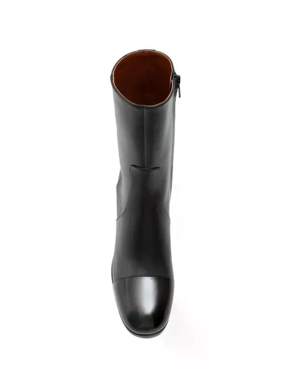 Valentino Garavani Vlogo Signature Cap-toe Ankle Boots - Black