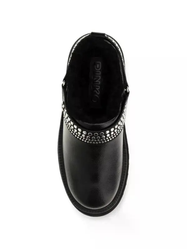 Pinko Martina Brushed Leather Ankle Boots