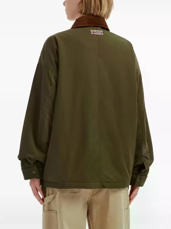 FINGERCROXX Corduroy-collar Logo-patch Jacket