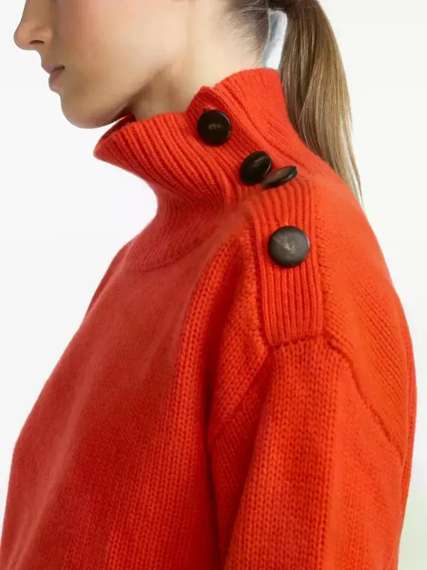 YVES SALOMON Button-detail High-neck Sweater
