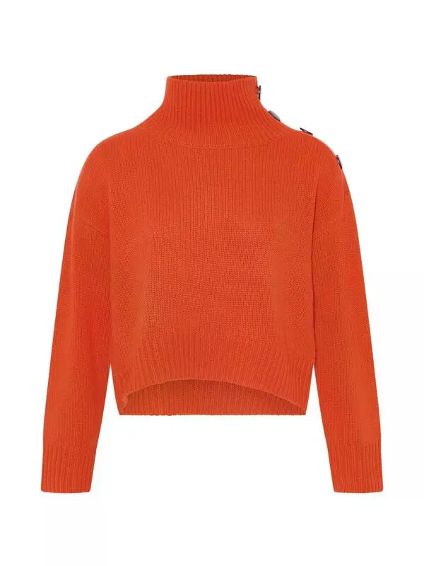YVES SALOMON Button-detail High-neck Sweater