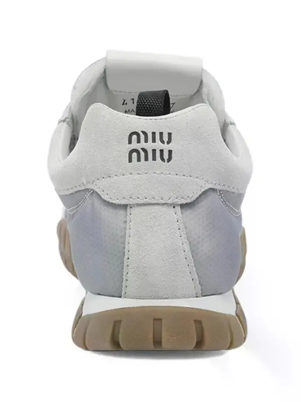Miu Miu Tyre Technical Fabric And Suede Sneakers
