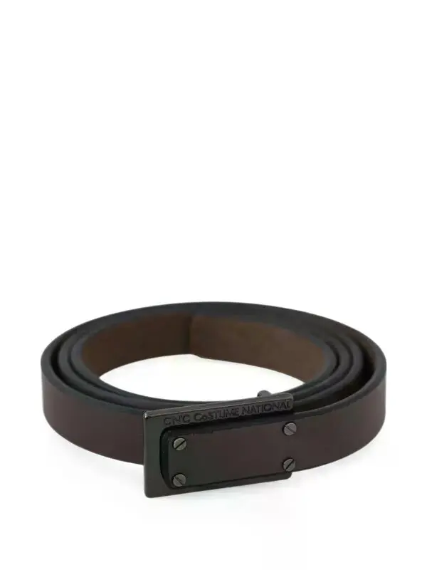 Costume National Logo-buckle Leather Belt