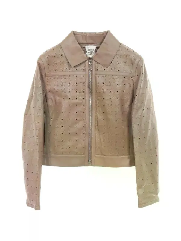 Hermès 2010s Perforated Leather Jacket