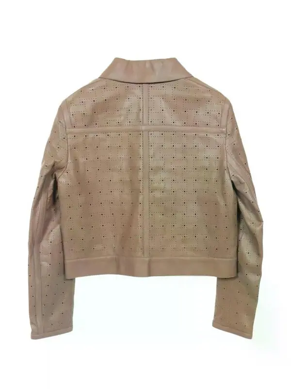 Hermès 2010s Perforated Leather Jacket