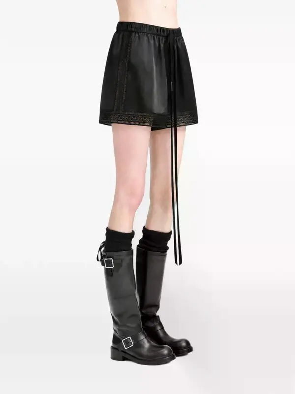 ANN DEMEULEMEESTER Anda Lace-trim Silk Shorts