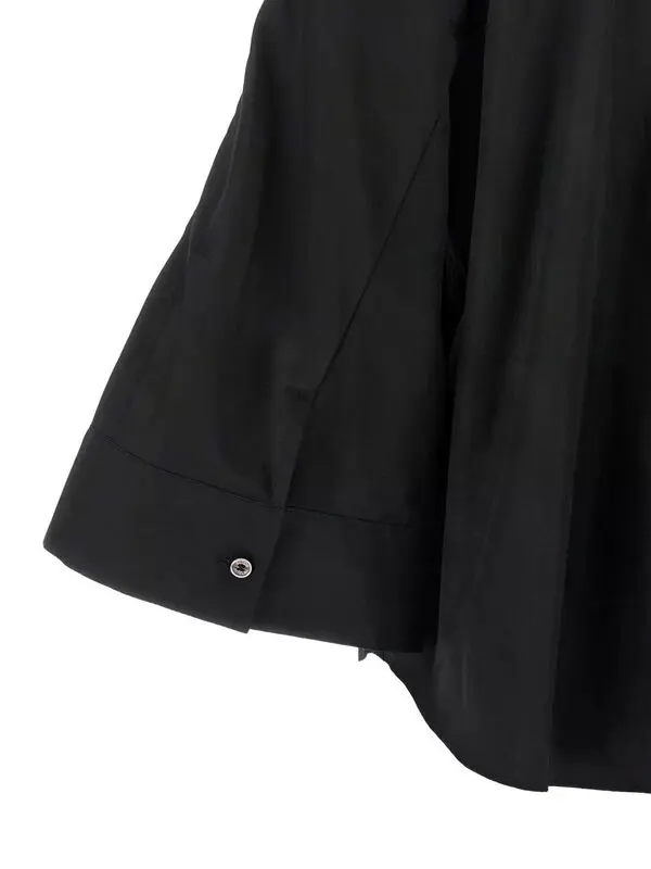Sacai Pleated-back Raglan-sleeve Shirt