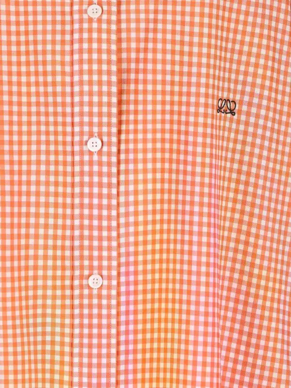 Loewe Anagram-embroidered Micro-checked Shirt
