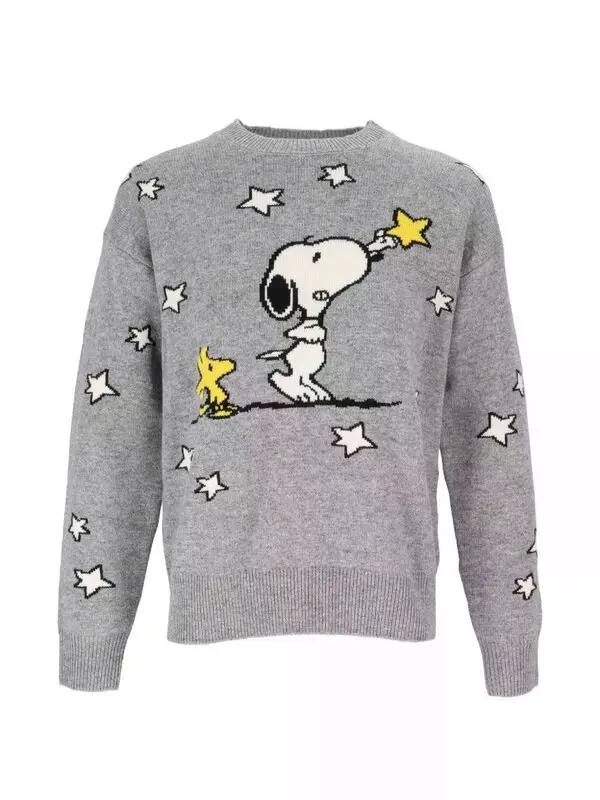 MC2 SAINT BARTH X Peanuts-print Star-motif Sweater - Grey