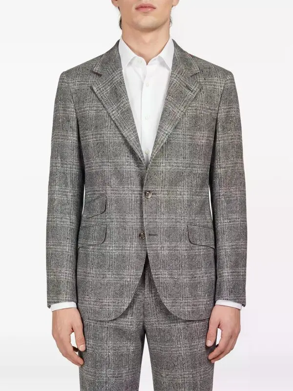 Brunello Cucinelli Checked Slim-fit Suit