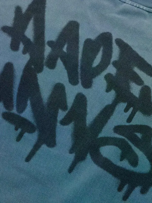 AAPE BY *A BATHING APE Denim-patch Graffiti-print Sweater