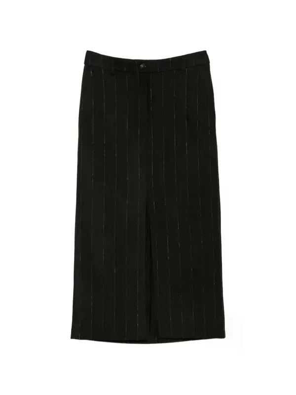 Seventy Pinstripe Front-slit Skirt