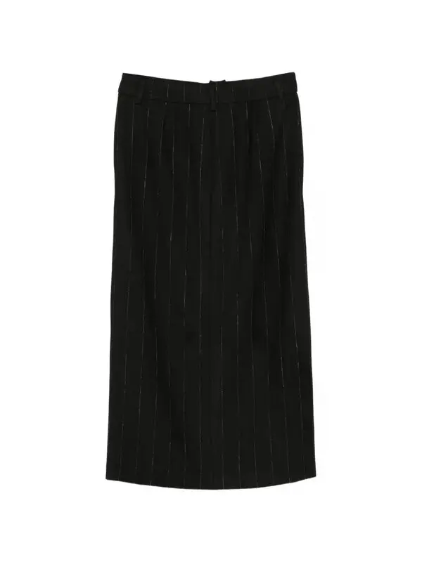 Seventy Pinstripe Front-slit Skirt