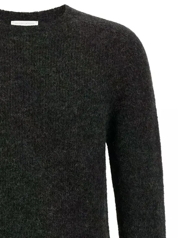 OLIVER LATTUGHI Brushed-effect Crew-neck Sweater