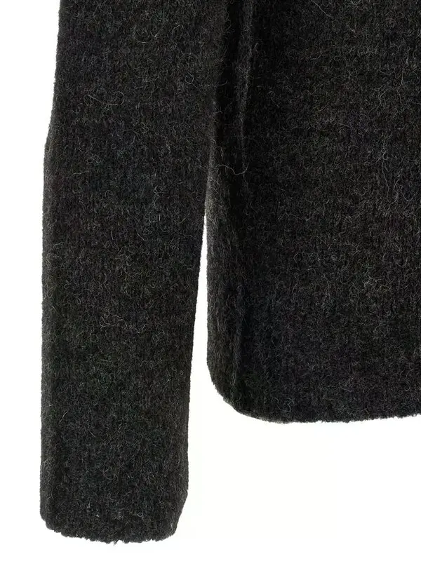 OLIVER LATTUGHI Brushed-effect Crew-neck Sweater