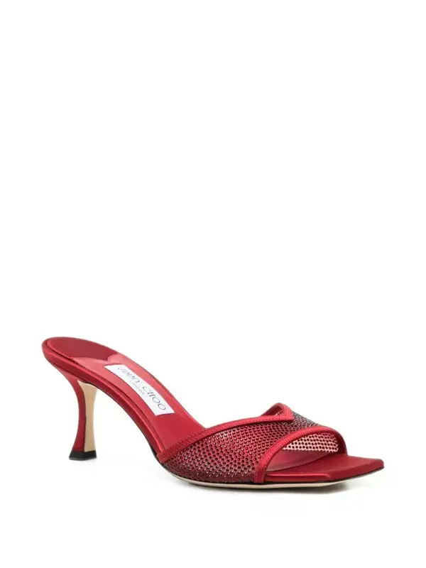 JIMMY CHOO Skye Crystal-embellished Mules