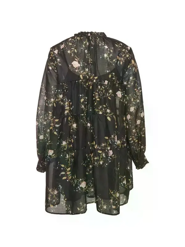 ALLSAINTS Floral-print Long-sleeve Mini Dress