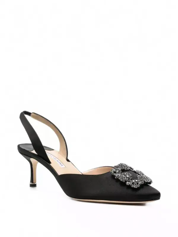 Manolo Blahnik Hangisli Buckle-detail Pumps - Black