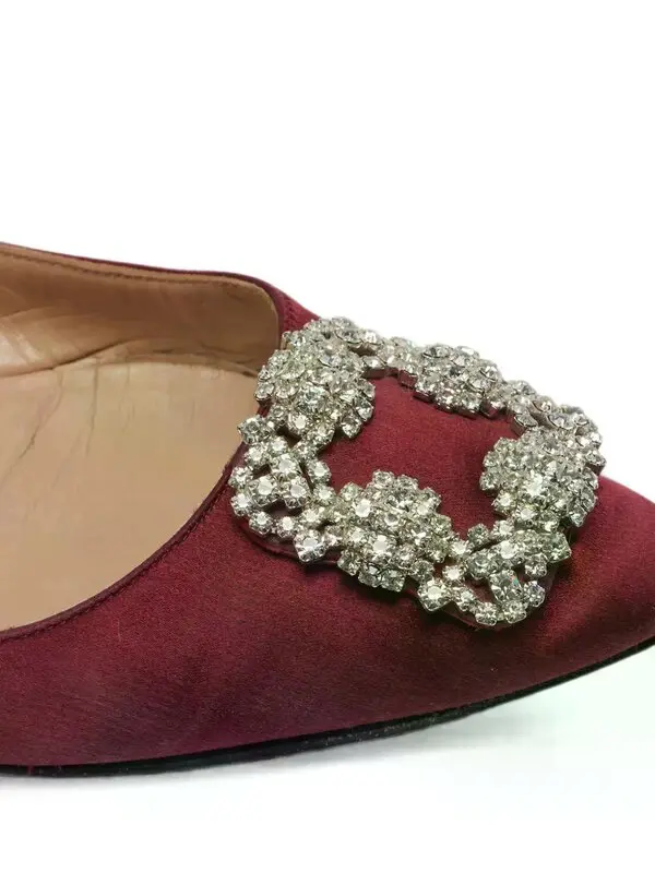 Manolo Blahnik Hangisi Buckle Ballet Flats