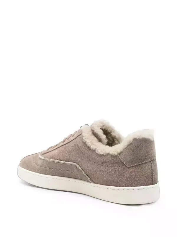Fabiana Filippi Shearling-trim Suede Sneakers
