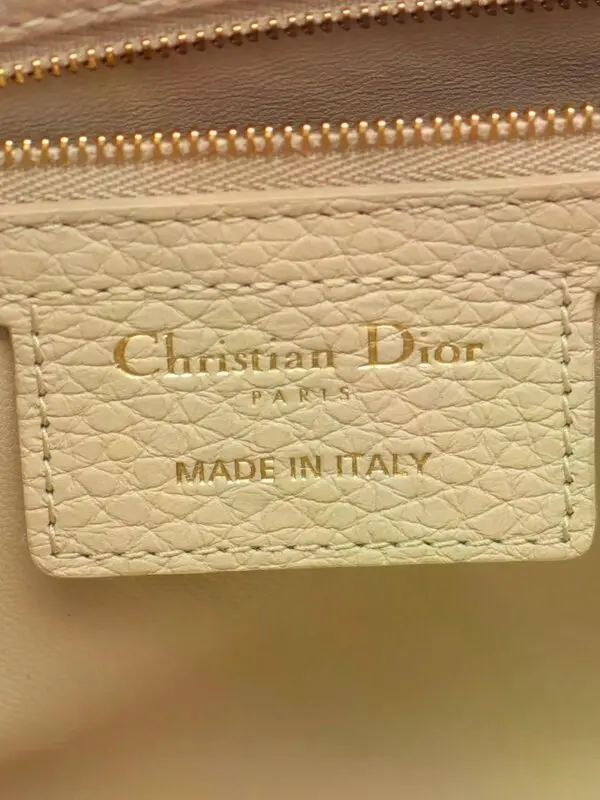 Dior 2000-2026 Medium Grained Calfskin Lady D Sire Satchel - Neutrals