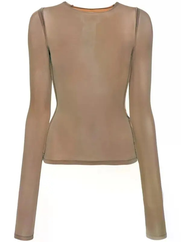 MAISON MARGIELA Exposed-seam Round-neck Top