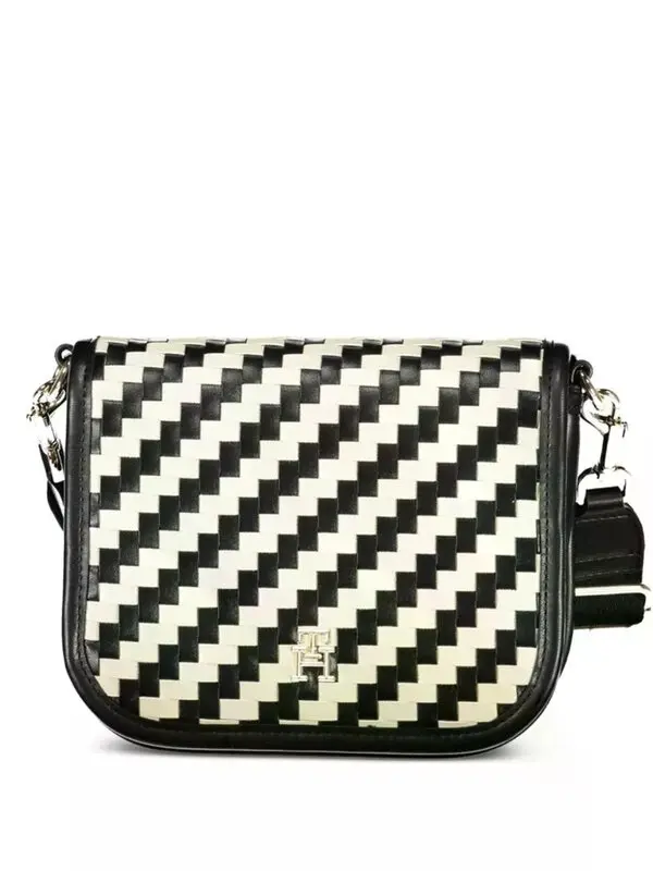 Tommy Hilfiger Julia Check-pattern Shoulder Bag - Black